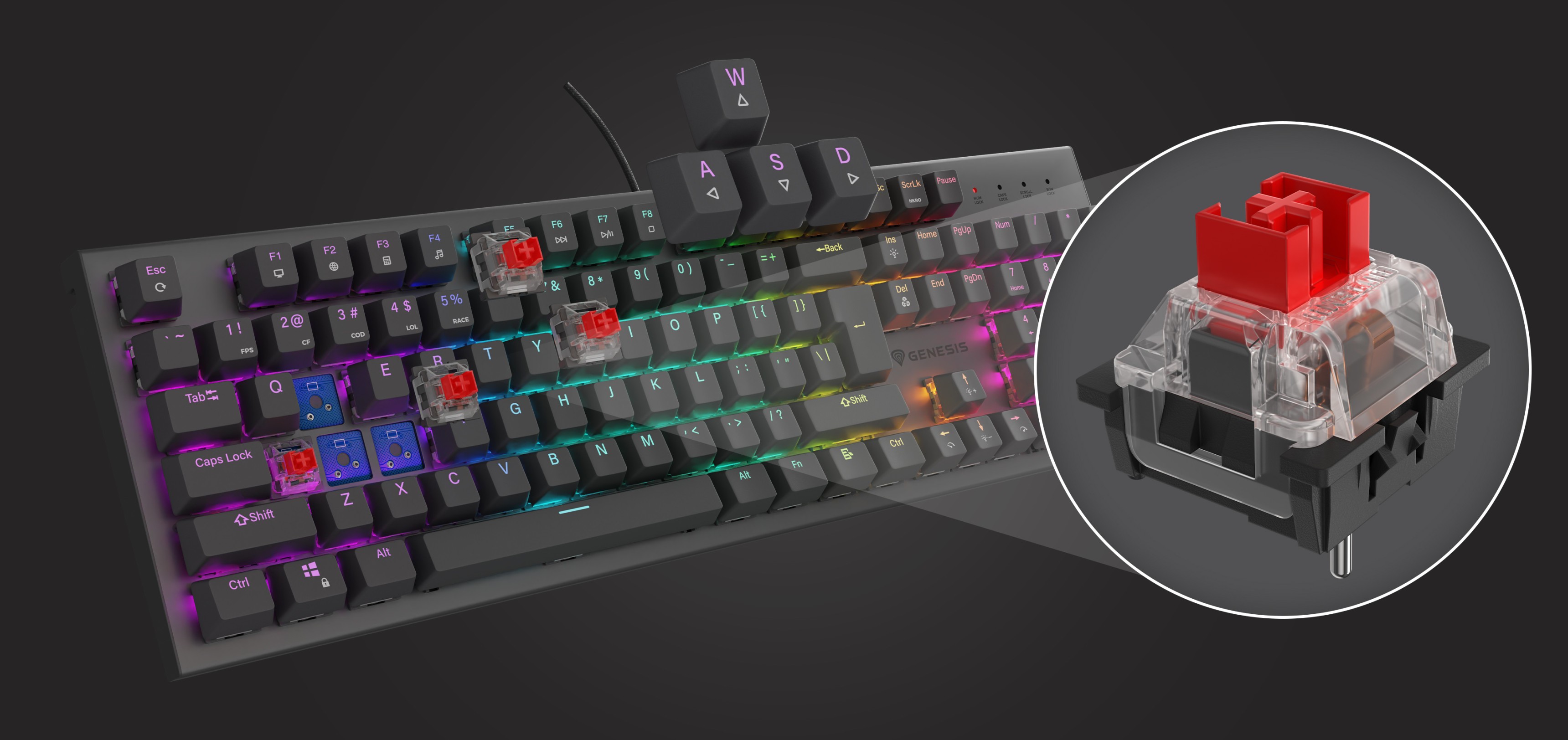 Thor 303 Czarny (Outemu Red) | GENESIS